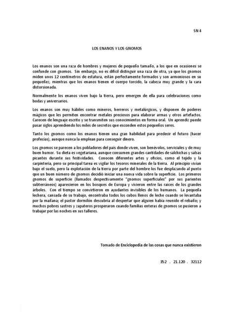 Sn4 Los Enanos Y Los Gnomos Pdf