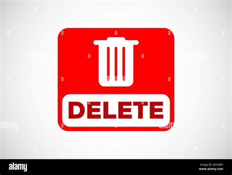 Delete Button Trash Can Bin Symbol Delete Web Icon Vector Illustration Stock Vector Image