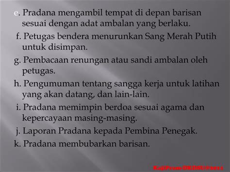 Tata Upacara Pramuka Penegak Dan Pramuka Pandega Ppt