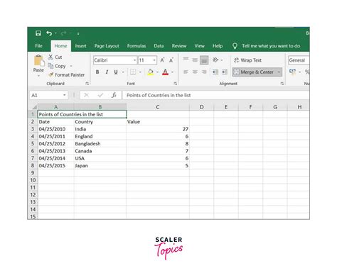 How To Merge Cells In Excel Scaler Topics