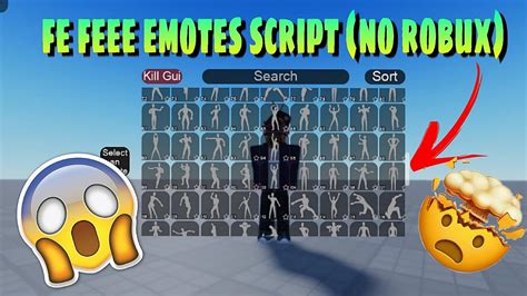 roblox fe free emotes script no robux works in all games youtube