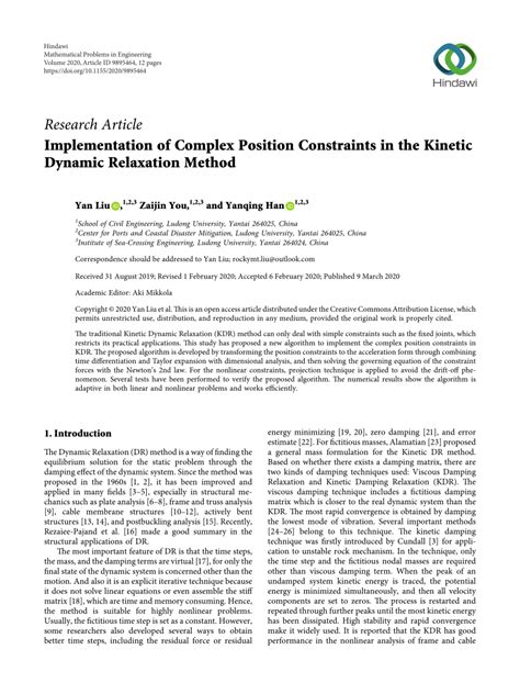Pdf Implementation Of Complex Position Constraints In The Kinetic
