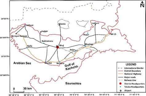 2 Transport Network Map Of The Kachchh District Showing Major