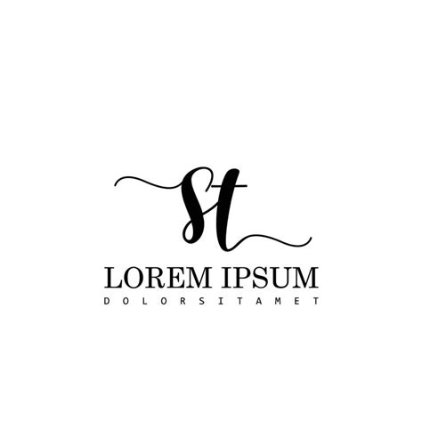 St Initial Handwriting Template Design 28593721 Vector Art At Vecteezy