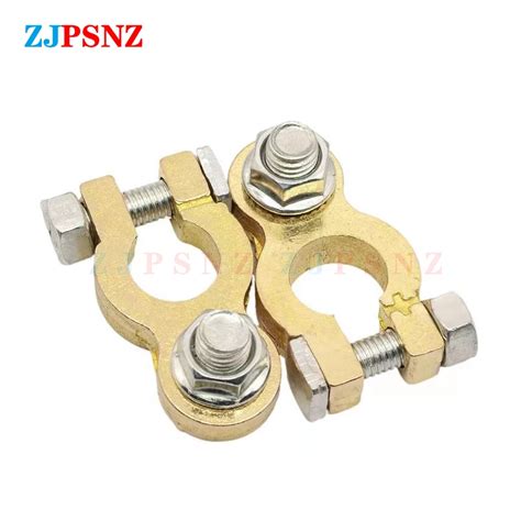 자동차 배터리 터미널 와이어 케이블 클램프 상단 퀵 포스트 터미널 포지티브 네거티브 전기 구리 커넥터 클램프 조정 가능 2 개 Aliexpress Guide