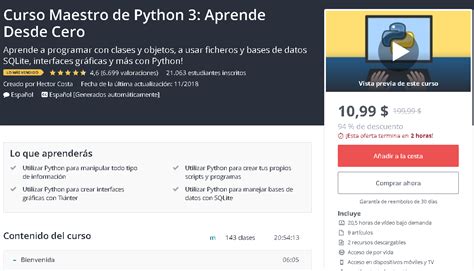 Curso Maestro De Python 3 Aprende Desde Cero Sovos