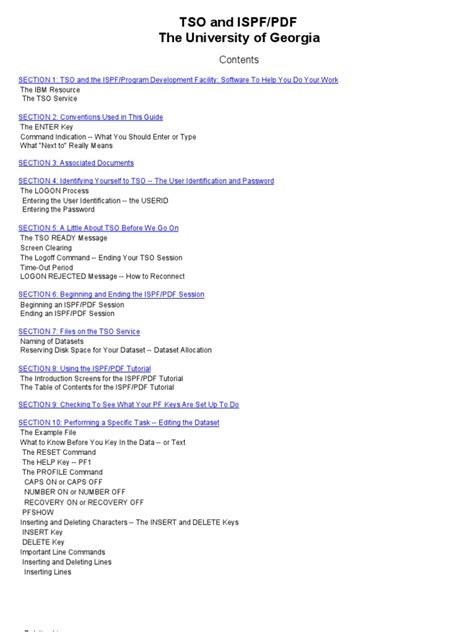 Tso And Ispf Pdf Portable Document Format Computer Terminal