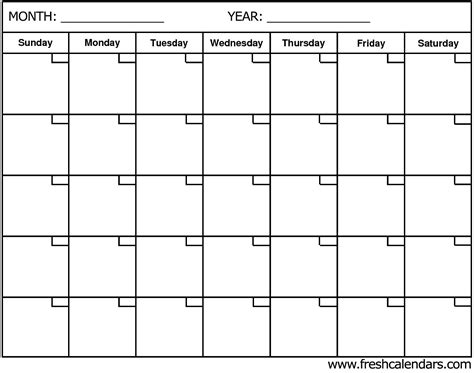 Free Printable Blank Calendar Template Paper Trail Design 10 Best