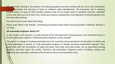 Who Are Qa Automation Engineers And What Is Qa Automation Ppt