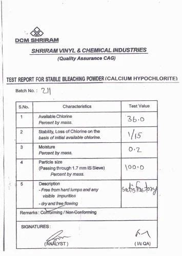 Analytical Grade Bleaching Powder Kolkata For Industrial 50 Kg Bag At