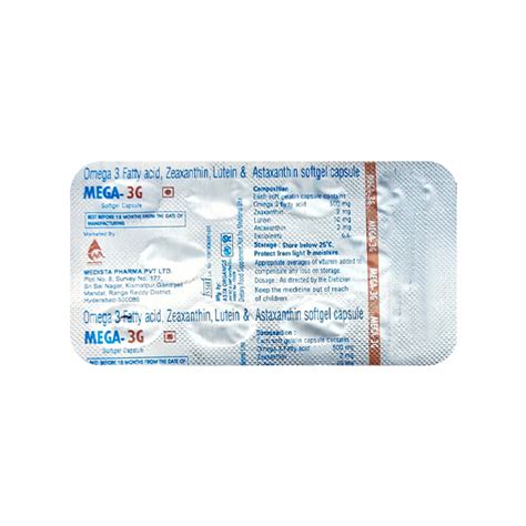 Buy Mega 3g Softgel Capsule 10s Online At Upto 25 Off Netmeds