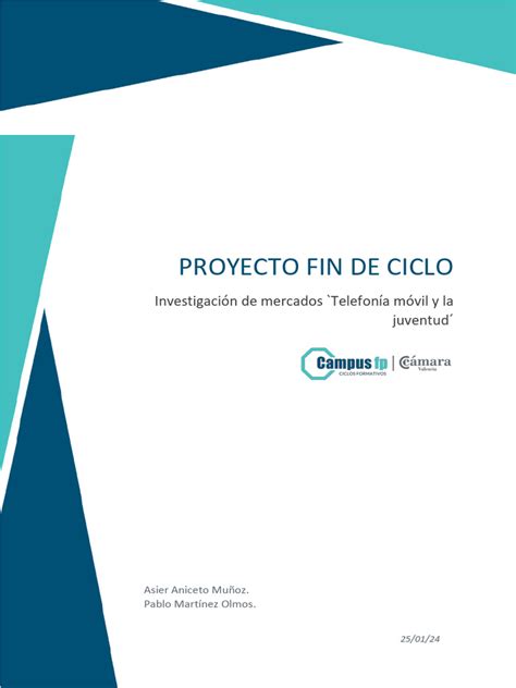 Portada Y Plantilla Proyecto Fin De Ciclo Valeria Pdf