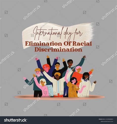 International Day Elimination Racial Discrimination Background Stock