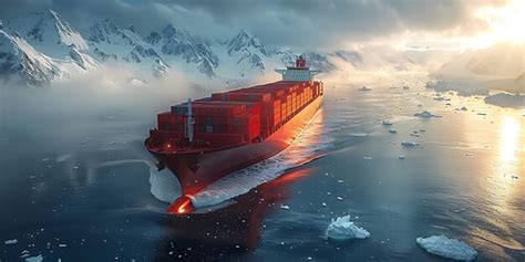 Container Truck In Ship Port For Business Logistics And Transportation