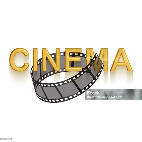 시네마 포스터 디자인 템플릿입니다 흰색 배경에 영화로 장식 된 영화의 3d 황금 텍스트 0명에 대한 스톡 벡터 아트 및 기타 이미지 0명 3차원 형태 개념 Istock