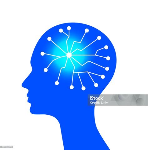인공 지능 내부 회로 기판과 인간의 두뇌 기술 및 엔지니어링의 개념 3차원 형태에 대한 스톡 벡터 아트 및 기타 이미지 3