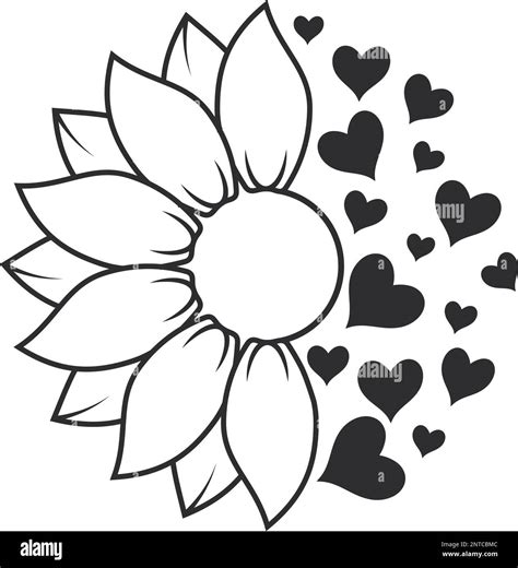 Sunflower Clipart Sunflower Svg Sunflower Svg Cut File Sunflower Vector Cutting Files