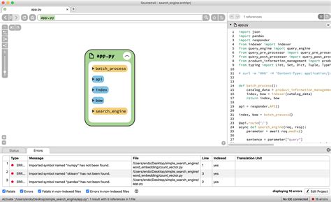 コード可視化ツール「sourcetrail」でpythonで書いた自作簡易検索エンジンのソースコード解析をする Devops Qiita