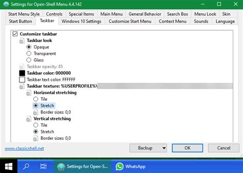 Windows 7 Taskbar Texture Open Shell