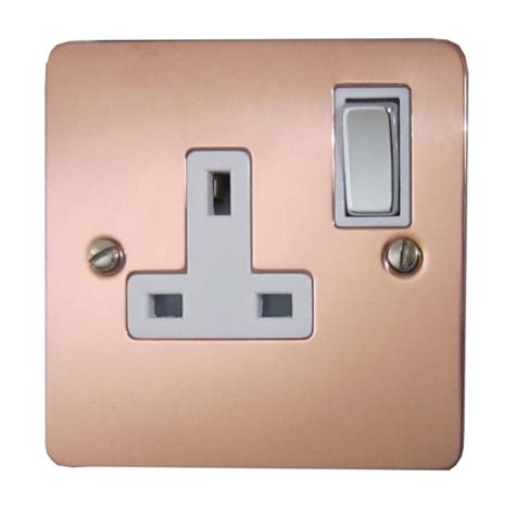 Gh Flat Copper Hand Waxed Socket Single Socketchrome Switch