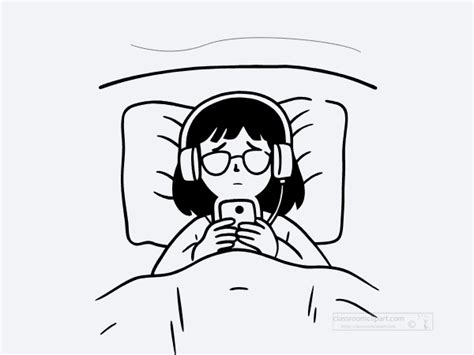 Animated Clipart Girl Relaxing In Bed Animated 