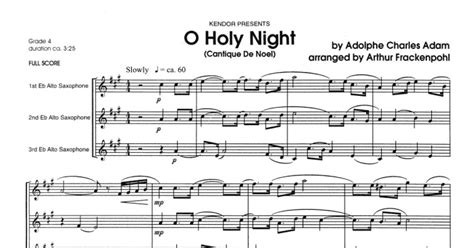 O Holy Night Cantique De Noel Full Score Woodwind Ensemble