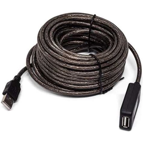 Интерфейсный кабель Filum usb 2,0 10 м, usb 2,0, черный, разъемы: usb a ...