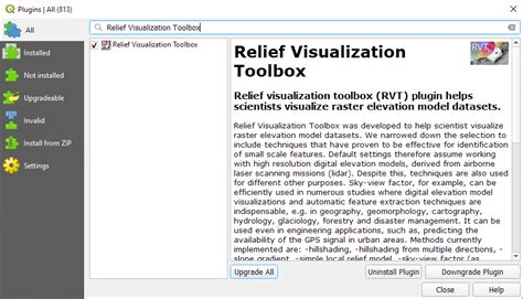 Qgis Installation Relief Visualization Toolbox In Python Documentation