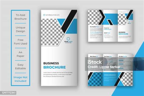 Bisnis Perusahaan Desain Templat Brosur Lipat Tiga Template Brosur