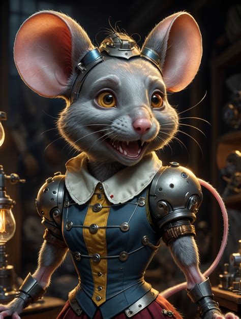 Premium Free Ai Images Seamstress Anthropomorphic Mouse Cartoon