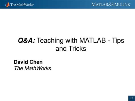 Ppt Teaching With Matlab Tips And Tricks Powerpoint Presentation