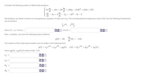 Solved Da Consider The Following System Of Differential Chegg
