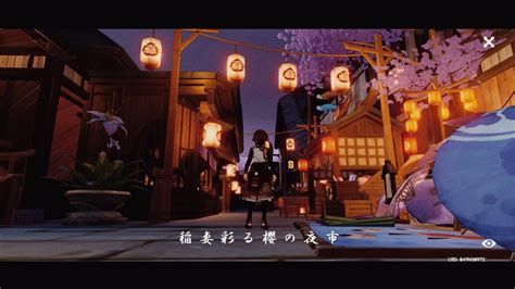 【模本配布】稲妻彩る櫻の夜市【塵歌壺原神】 Youtube