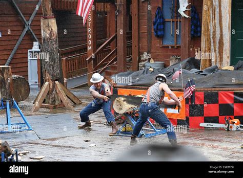Two Man Cross Saw Great Alaskan Lumberjack Show Ketchikan