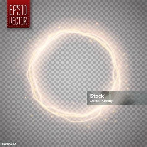 황금 빛 둥근 프레임 절연 전기 방전 벡터 일러스트 레이 션 0명에 대한 스톡 벡터 아트 및 기타 이미지 0명 검은색 금 금속 Istock