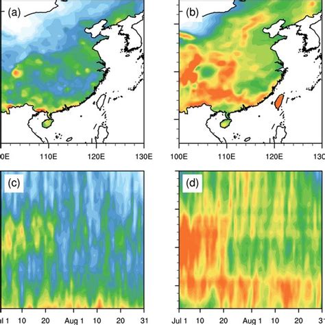 Spatial Distributions Of The Precipitation Climatology In Mm Day⁻¹
