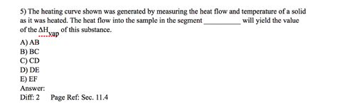 Solved 5 The Heating Curve Shown Was Generated By Measuring Chegg