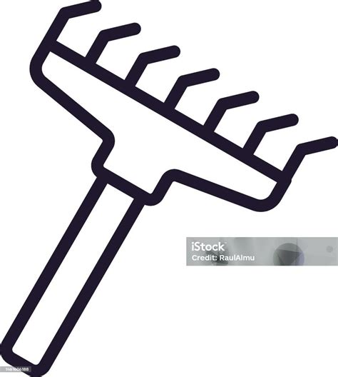 Symbole De La Ferme Et De Lagriculture Pictogramme De Contour Vectoriel