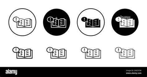 Instruction Icon Vector Logo Set Collection For Web App Ui Stock Vector