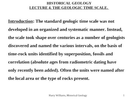 PPT HISTORICAL GEOLOGY LECTURE 4 THE GEOLOGIC TIME SCALE DOKUMEN TIPS