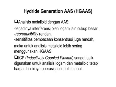 Hydride Generation Atomic Absorption Spectrophotometer Ppt