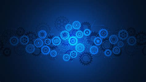 톱니 바퀴 및 기어 휠 메커니즘 하이테크 디지털 기술 및 엔지니어링 설계에 대한 개념과 아이디어 개념에 대한 스톡 벡터 아트 및