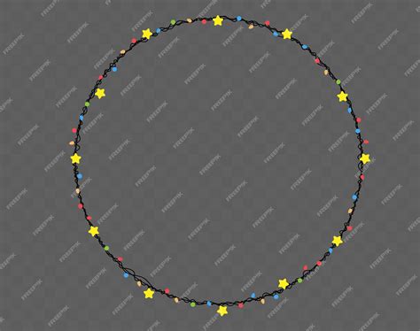 Premium Vector Vector Christmas Lights String Circle Shape