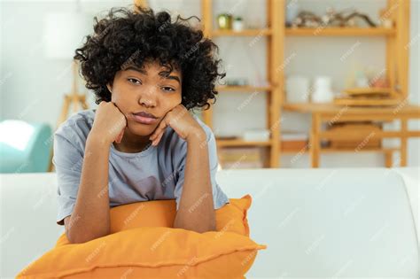Premium Photo African American Sad Thoughtful Pensive Unmotivated