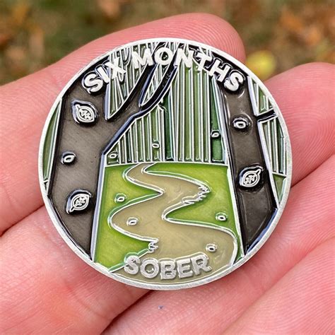 Six Months Sober Achievement Coin
