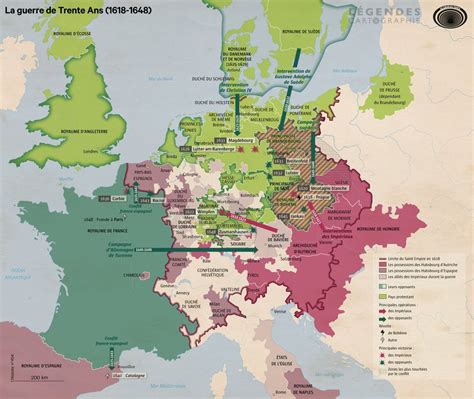 The Thirty Years War 1618 1648 By Legendescarto Maps On The Web