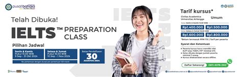 ielts preparation class offline pusat bahasa dan multibudaya