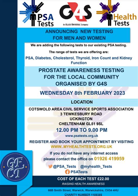 Prostate Testing Event In Cheltenham