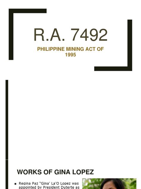 Philippine Mining Act Of 1995 Pdf Mining Taxes
