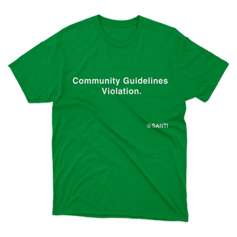 Red Community Guidelines Violation T Shirt Fan Made Fits